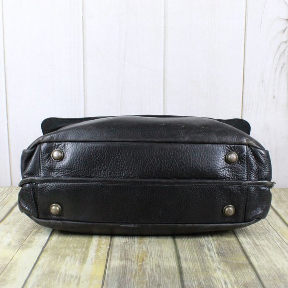 Lodis | Bags | Vintage Lodis Black Pebbled Leather Laptop Briefcase Bag ...